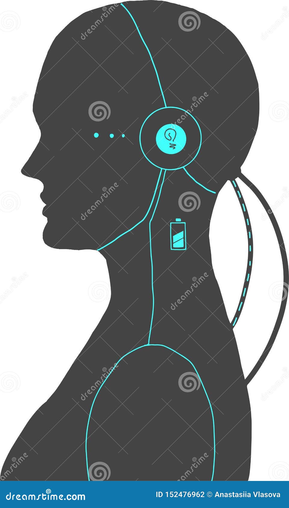 Illustration of an android stock vector. Illustration of design - 152476962