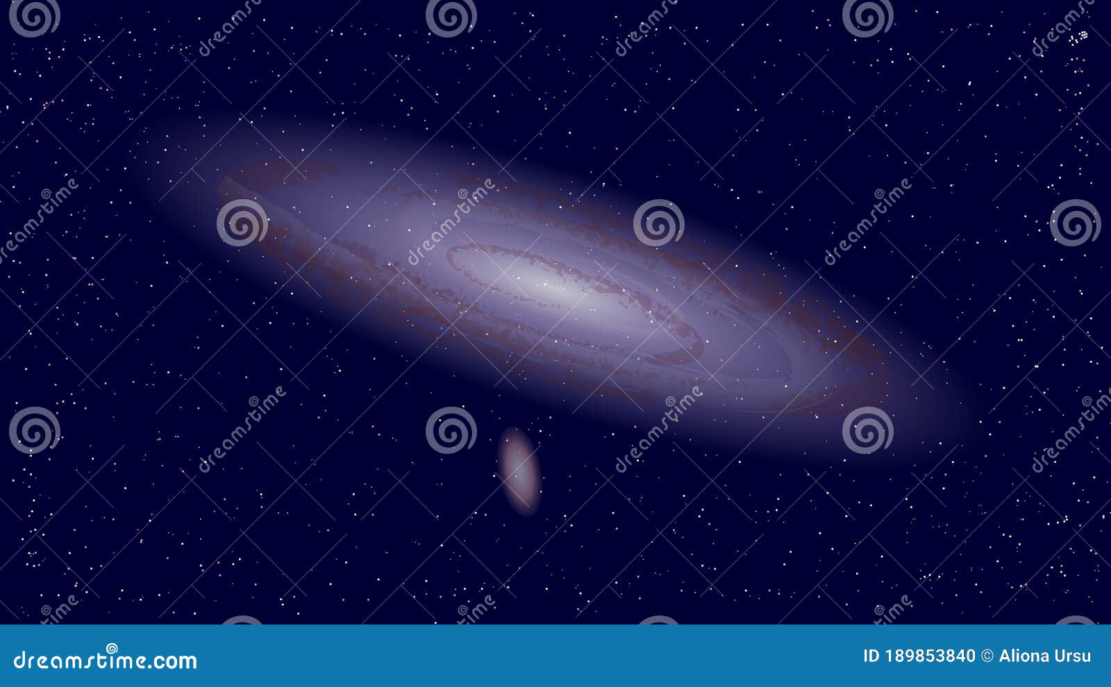 The Vector Illustration of an Andromeda Galaxy Stock Vector ...