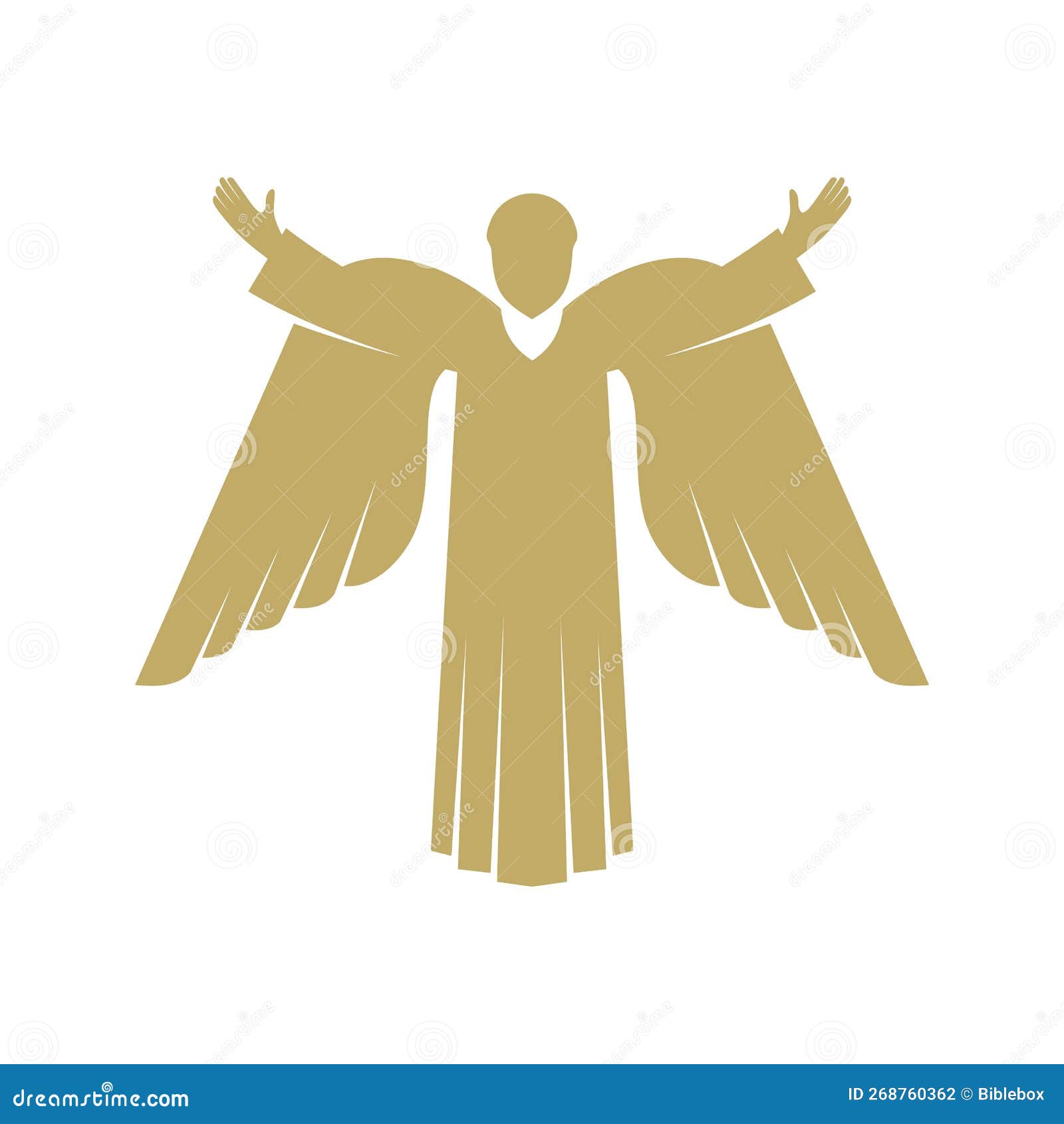 Angel Herald With Trumpet. Christmas Symbol. Isolated Vector Image ...
