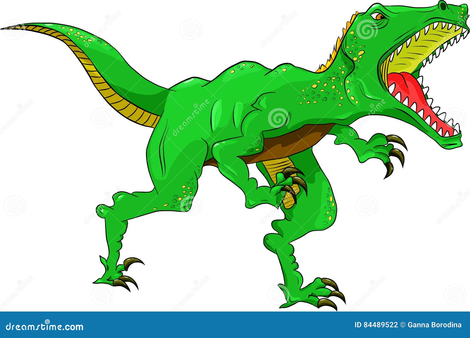 Angry dinosaur raptor stock vector. Illustration of wild - 84489522