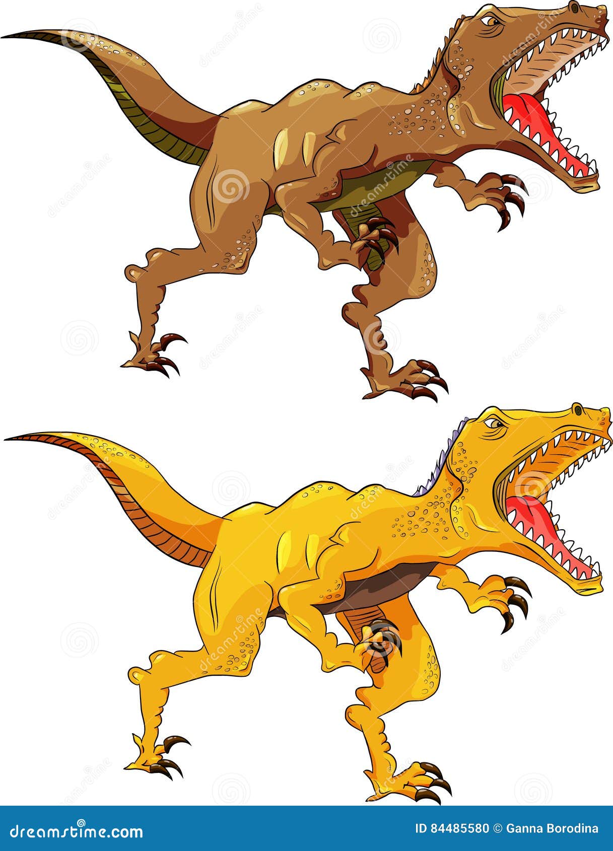 Dinosaur T Rex Or Raptor Cartoon Mascot | CartoonDealer.com #179960109