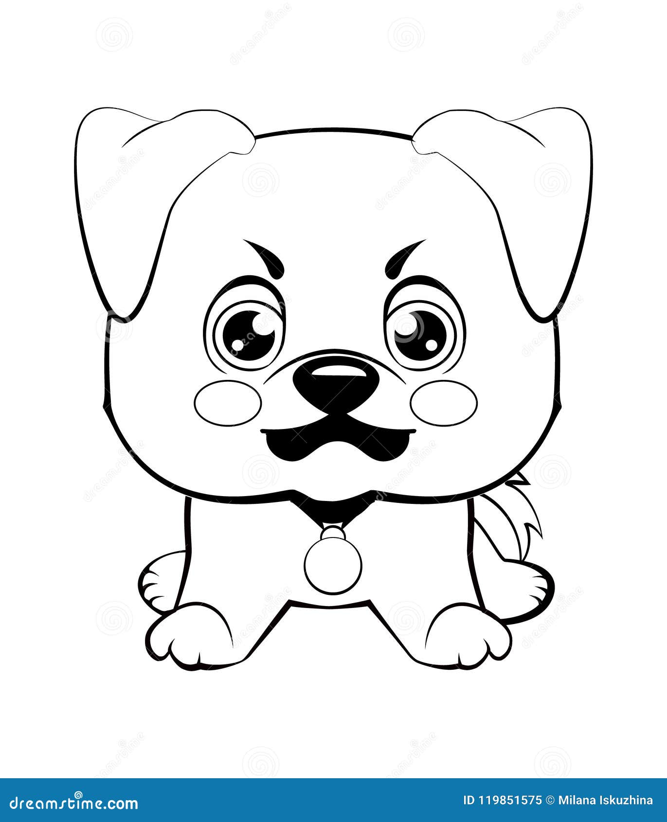 Vector Illustration of Angry Puppy Stock Vector - Illustration of angry ...