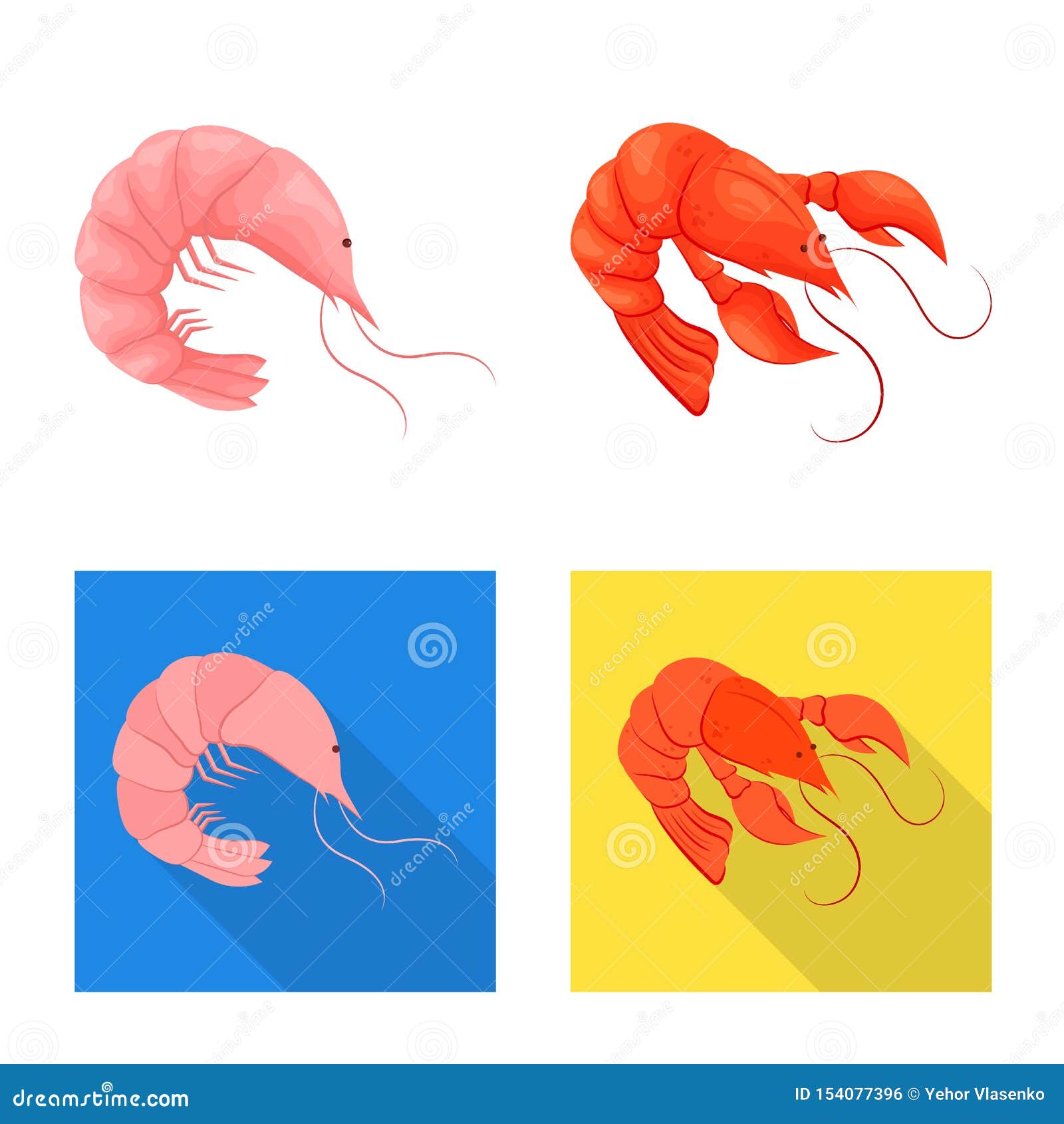 Vector Design of Appetizer and Ocean Logo. Set of Appetizer and ...
