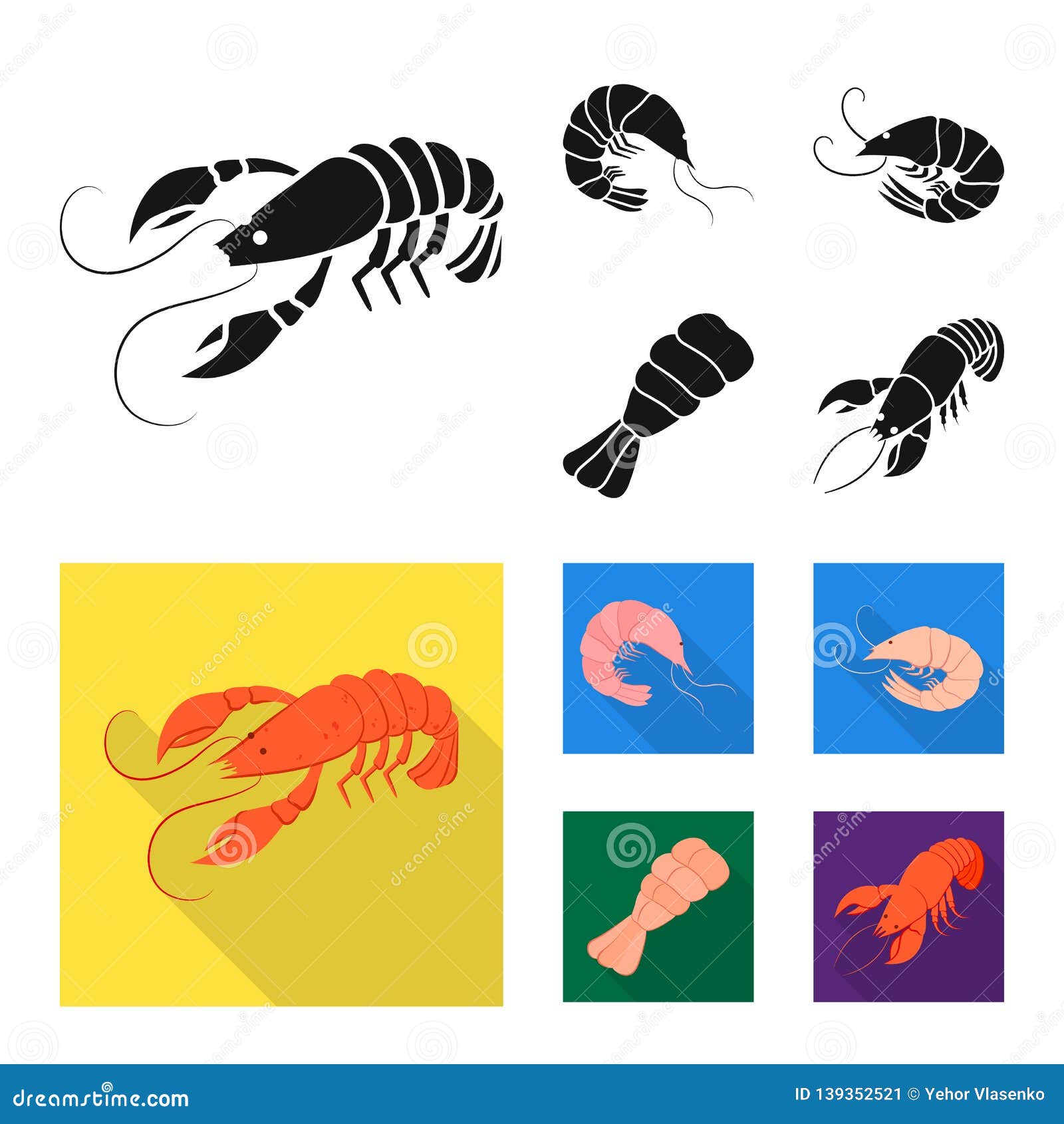 Vector Design of Appetizer and Ocean Symbol. Collection of Appetizer ...