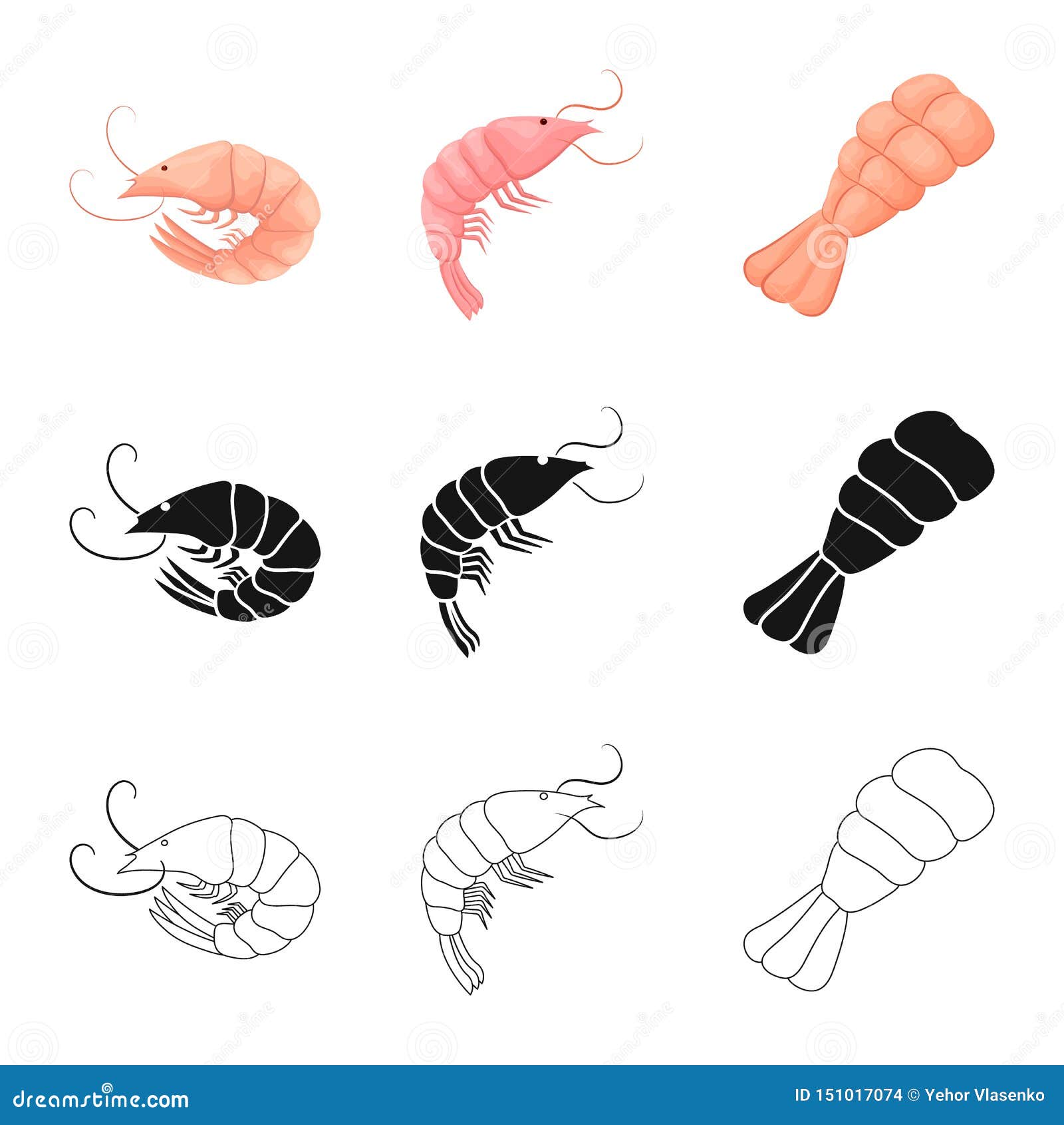 Vector Design of Appetizer and Ocean Icon. Collection of Appetizer and ...