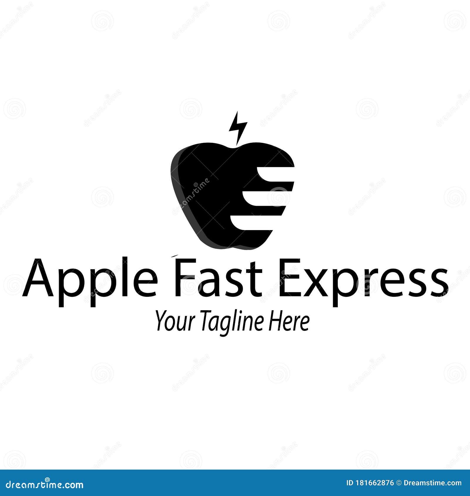 Apple Fast Express Logo stock vector. Illustration of line - 181662876