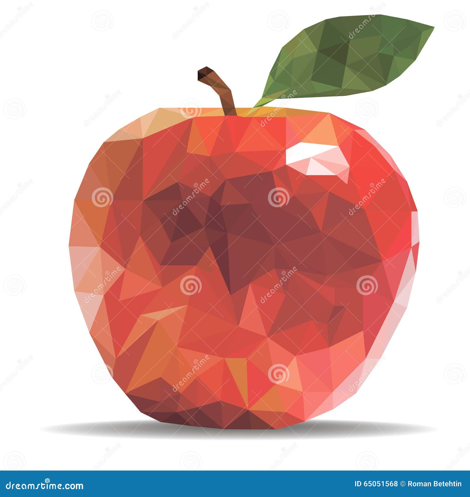 Vector Illustration Apple in a Geometric Style Stock Vector ...