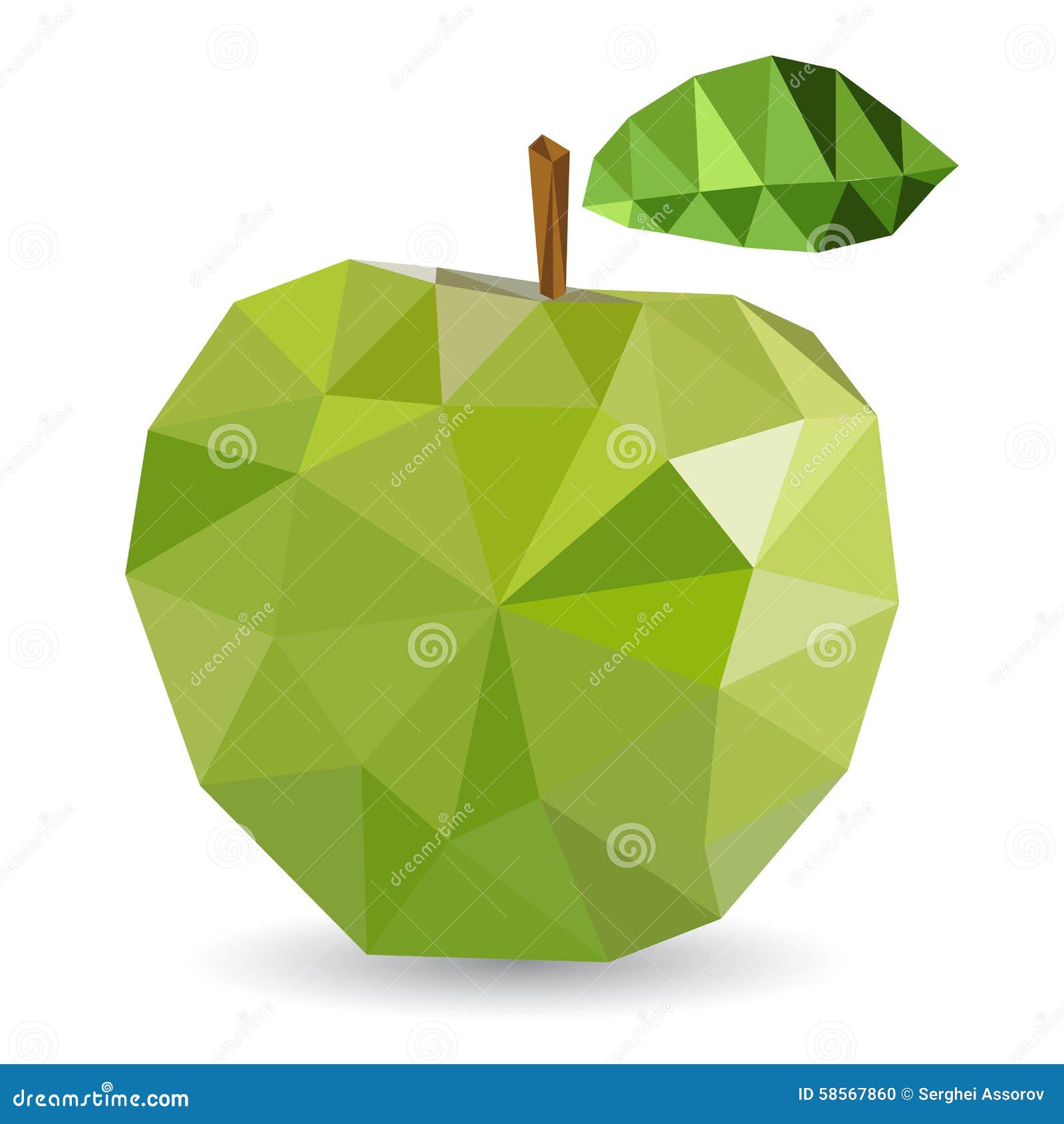 Vector Illustration of an Apple Stock Vector - Illustration of ornament ...