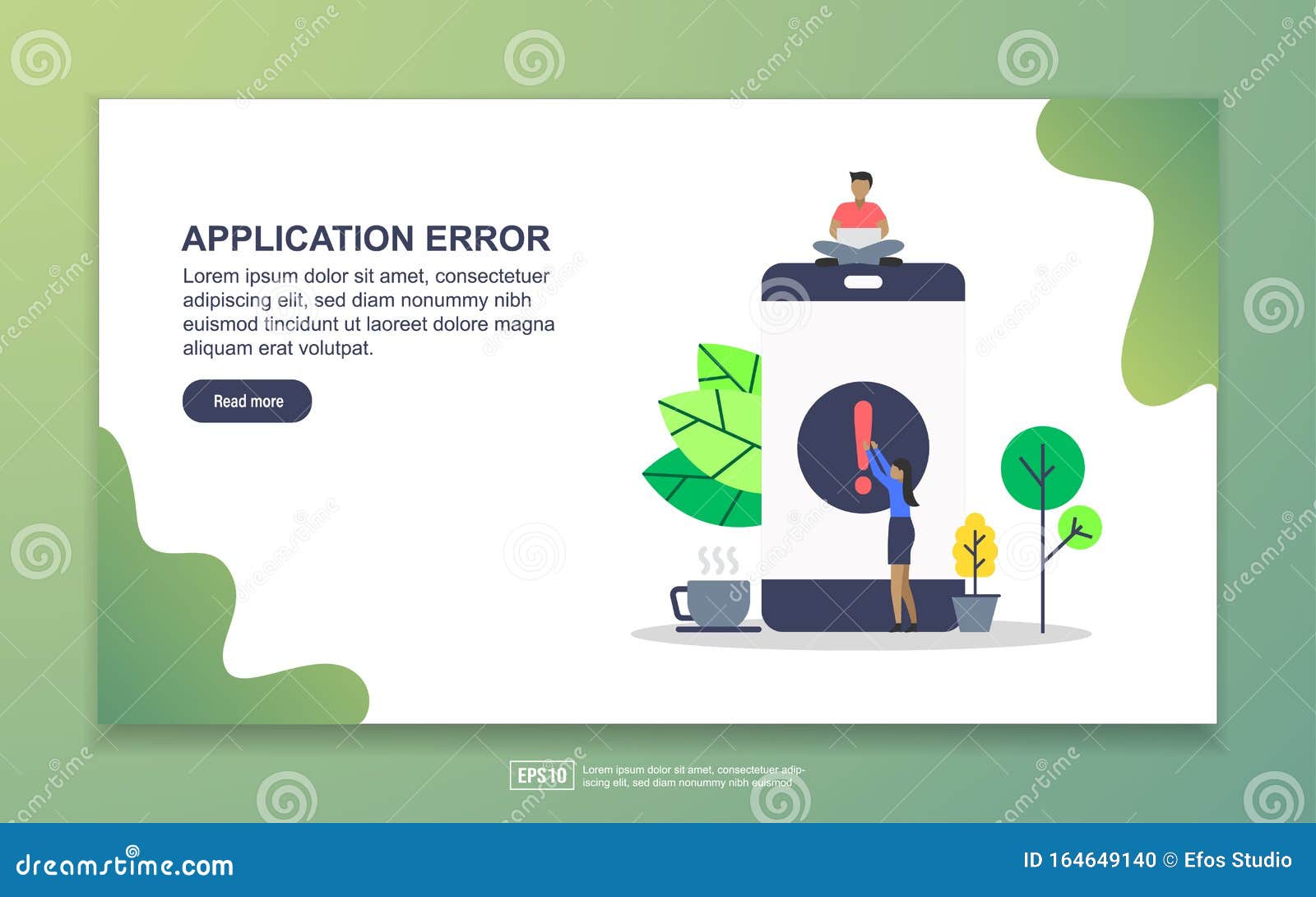 Vector Illustration of Application Error Concept with Tiny People ...