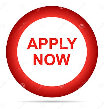 Vector Apply Now Red Icon Round Web Button Stock Vector - Illustration ...
