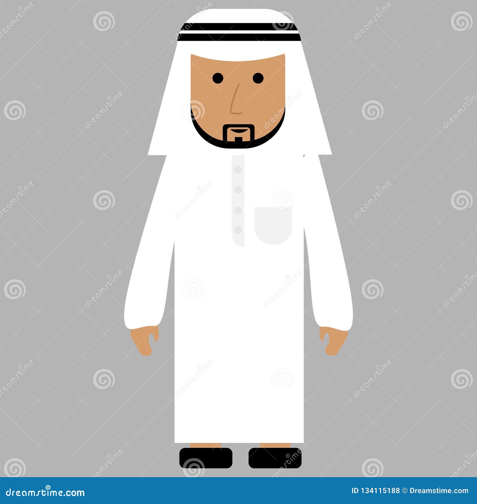 Vector Illustration of Arabic Man Character Image Stock Illustration ...