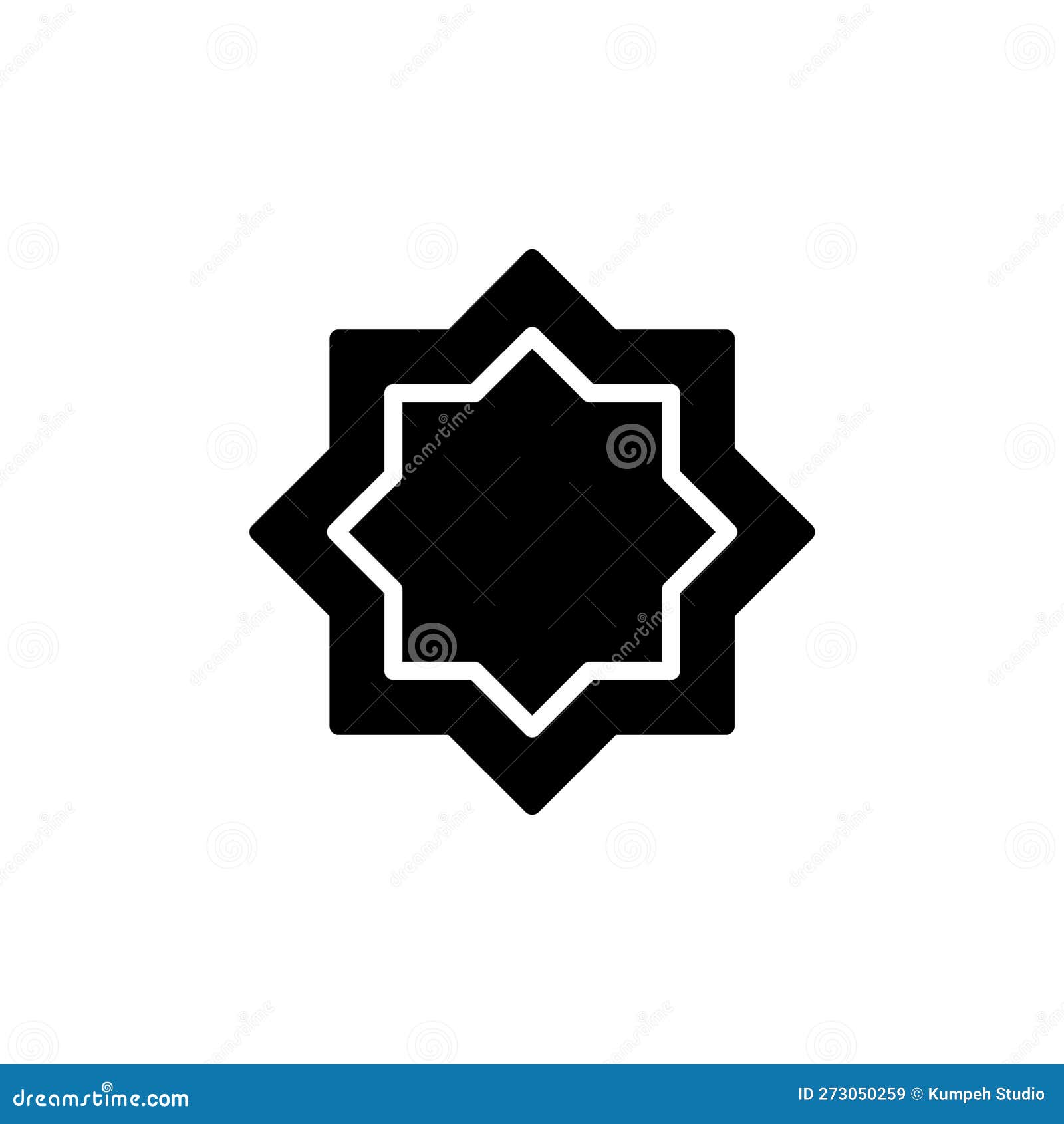 Vector Illustration of Arabic Shape Icon with Glyph Style. Stock Vector ...