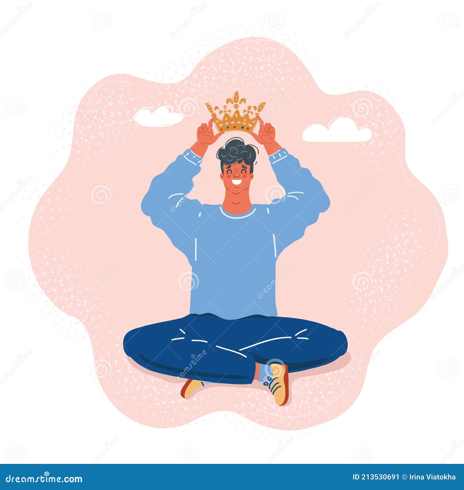 King Thinking. Pensive And Worried Monarch Sitting On His Throne ...