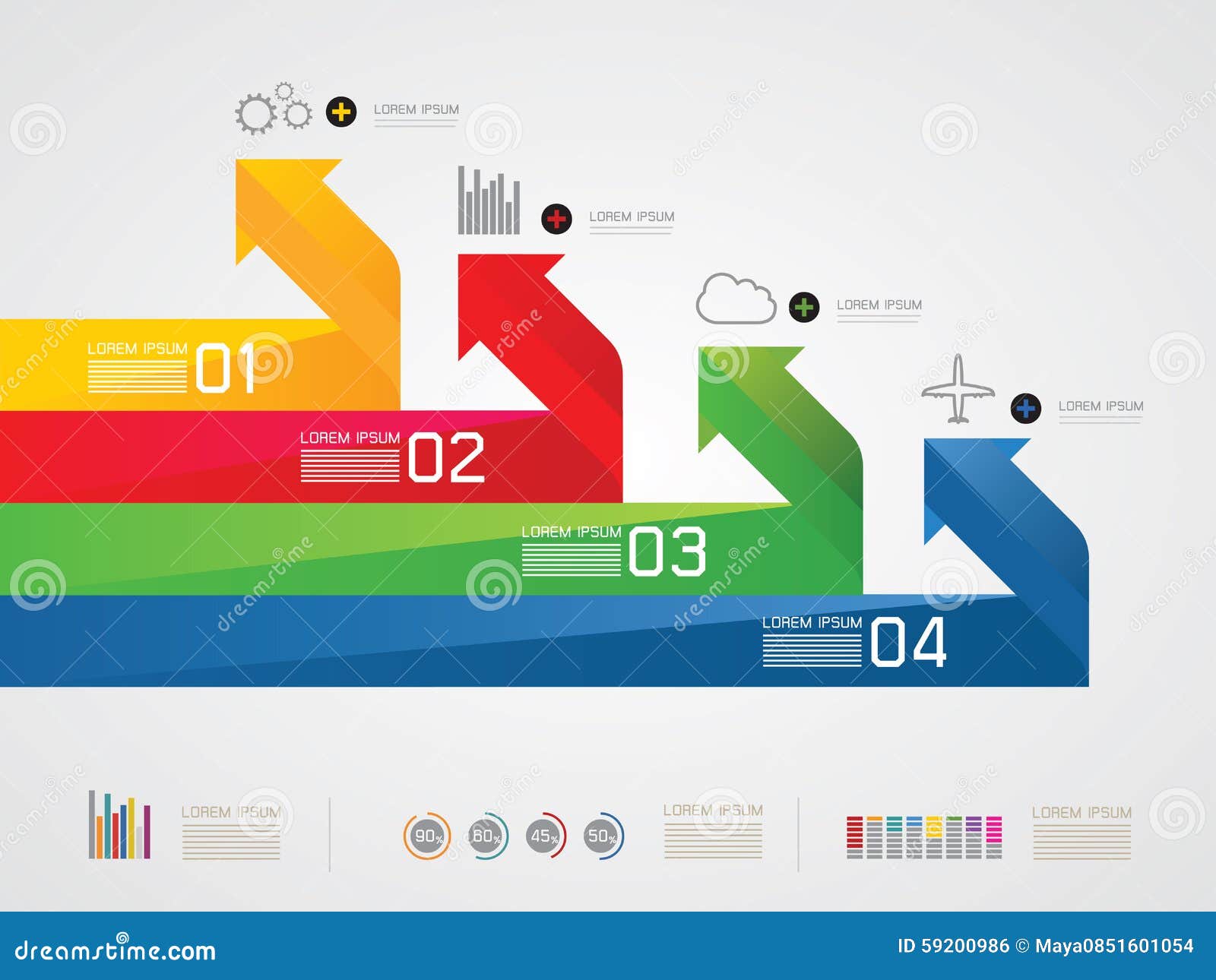 Vector Illustration of Arrow Banner Stock Vector - Illustration of ...