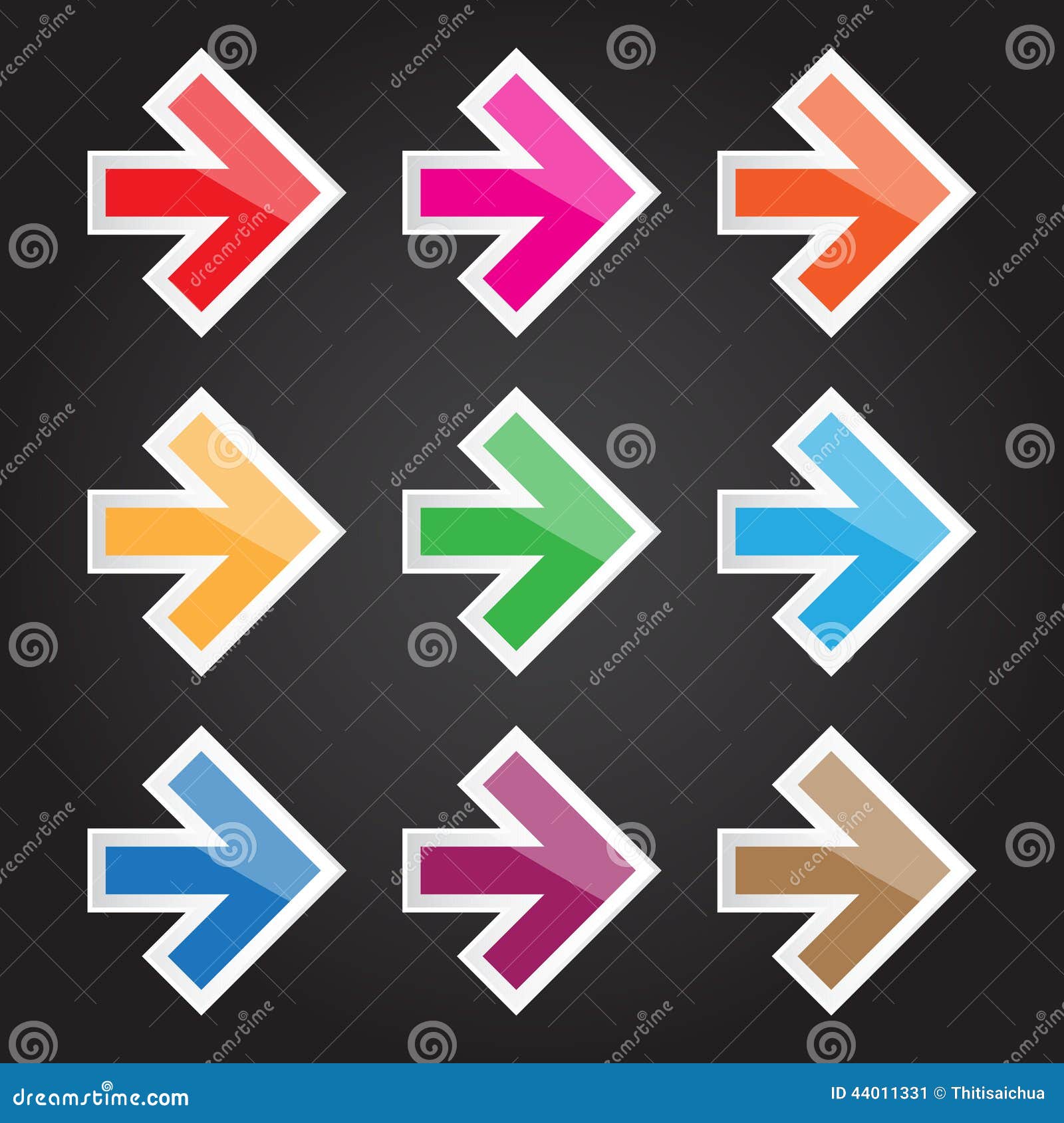 Vector Illustration Arrow Icon for Design and Creative Work Stock ...