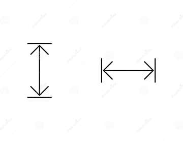 Arrows, Height, Width, Dimensions Icon. Vector Illustration. Stock ...