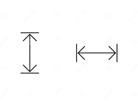 Arrows, Height, Width, Dimensions Icon. Vector Illustration. Stock ...