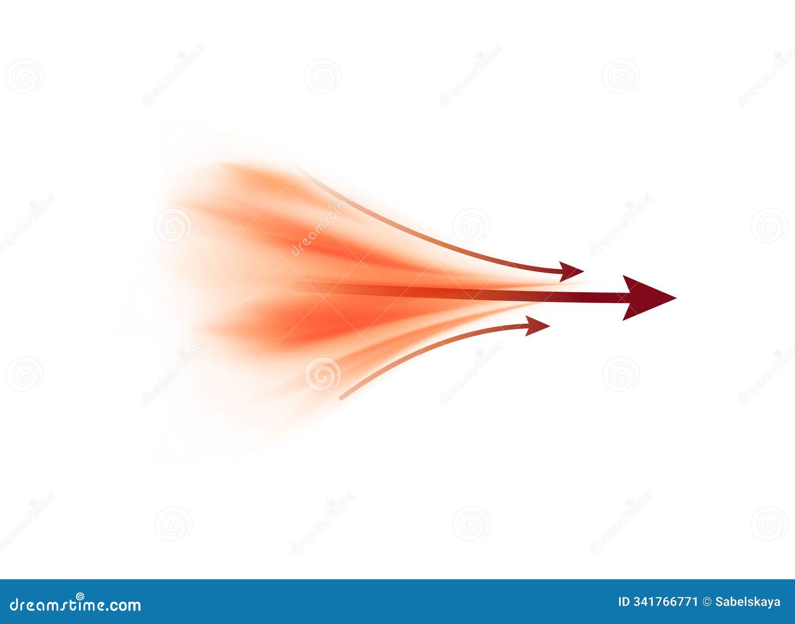 Vector Illustration Arrows Indicating the Direction of the Orange Air ...