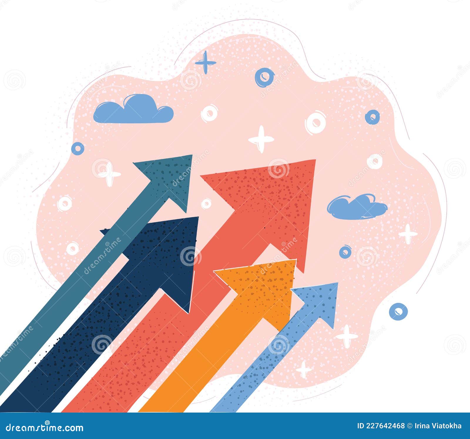 Vector Illustration of Arrows Up Stock Vector - Illustration of element ...