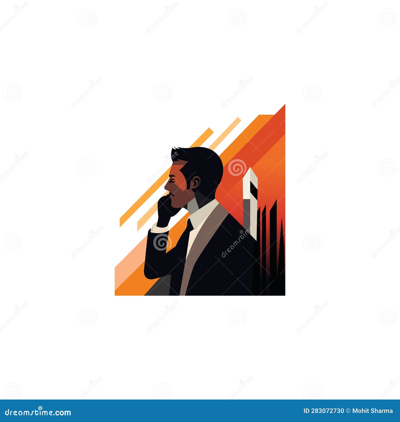 Vector Illustration Art of Bad Guy Stock Illustration - Illustration of ...