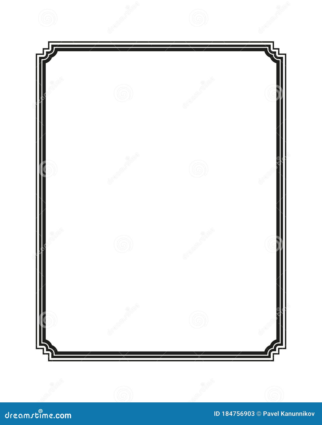 Vector Illustration of Art Deco Borders and Frames. Creative Pattern in ...