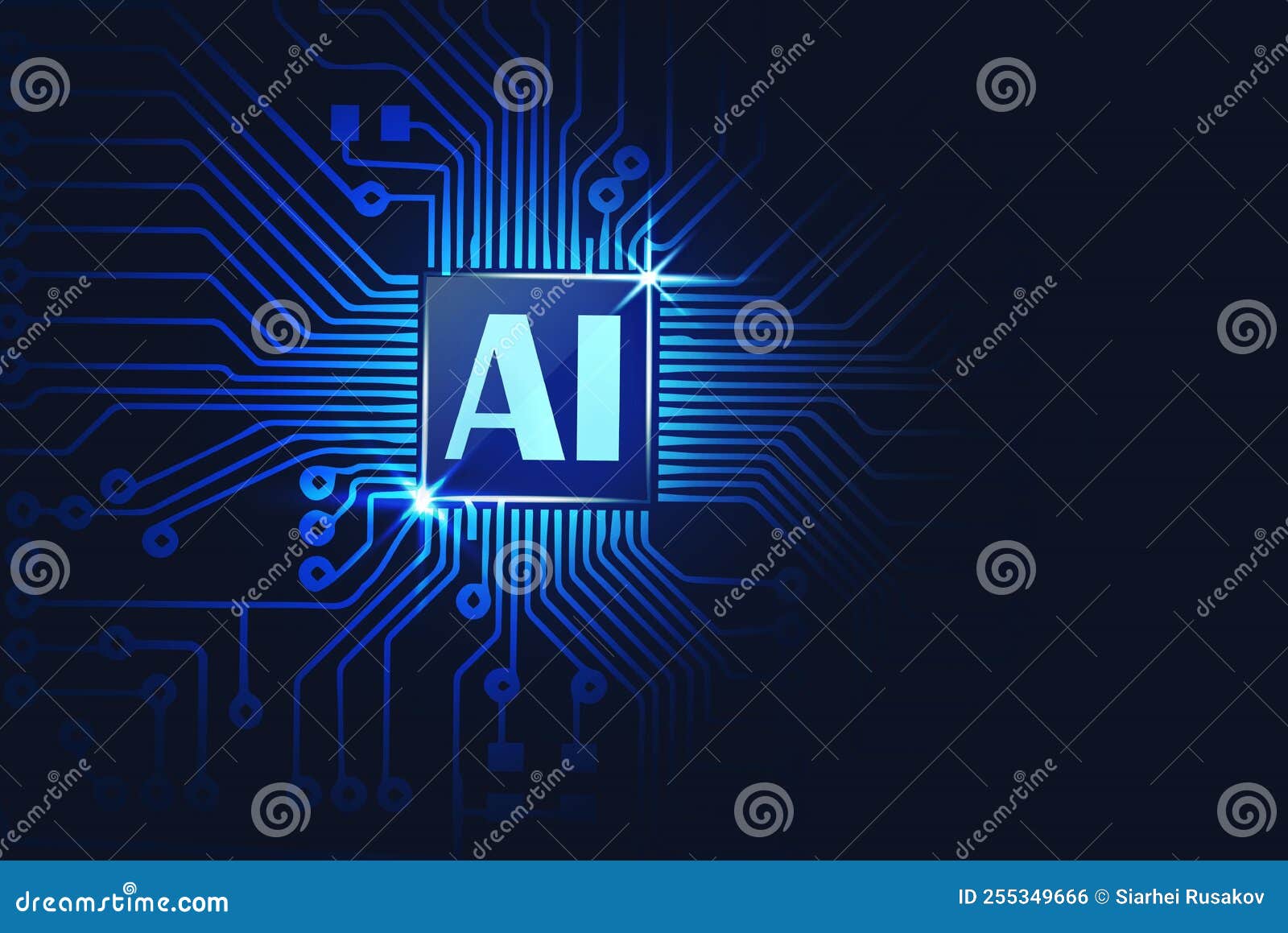 Vector Illustration Artificial Intelligence Landing Page. Website ...