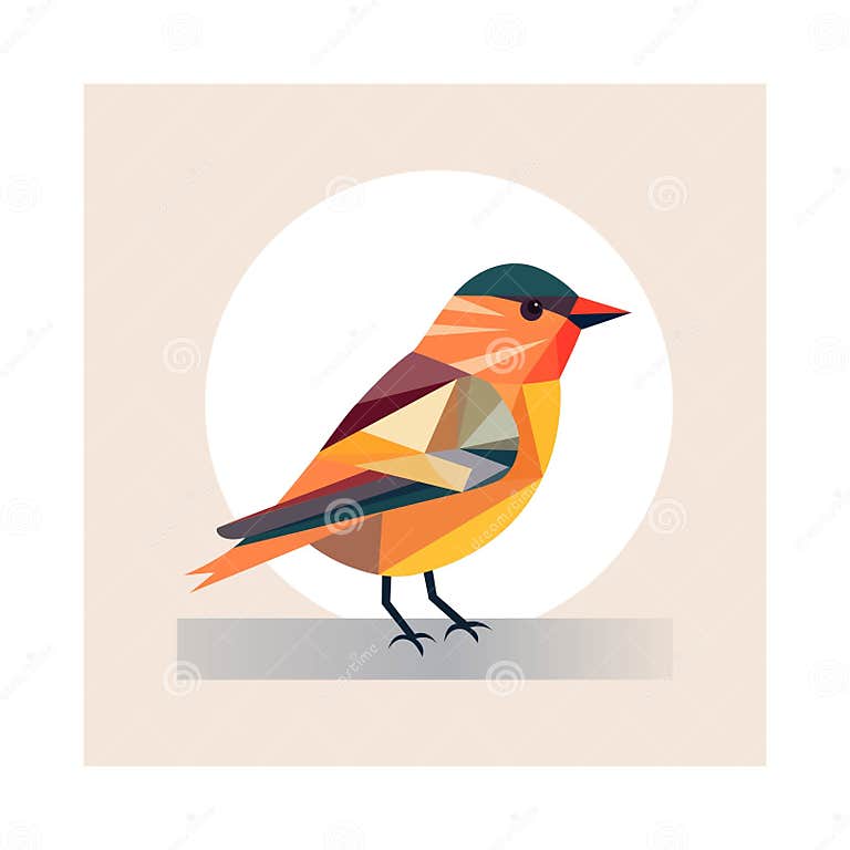 Vector Illustration Artwork Low Poly Bird Design. Stock Illustration ...