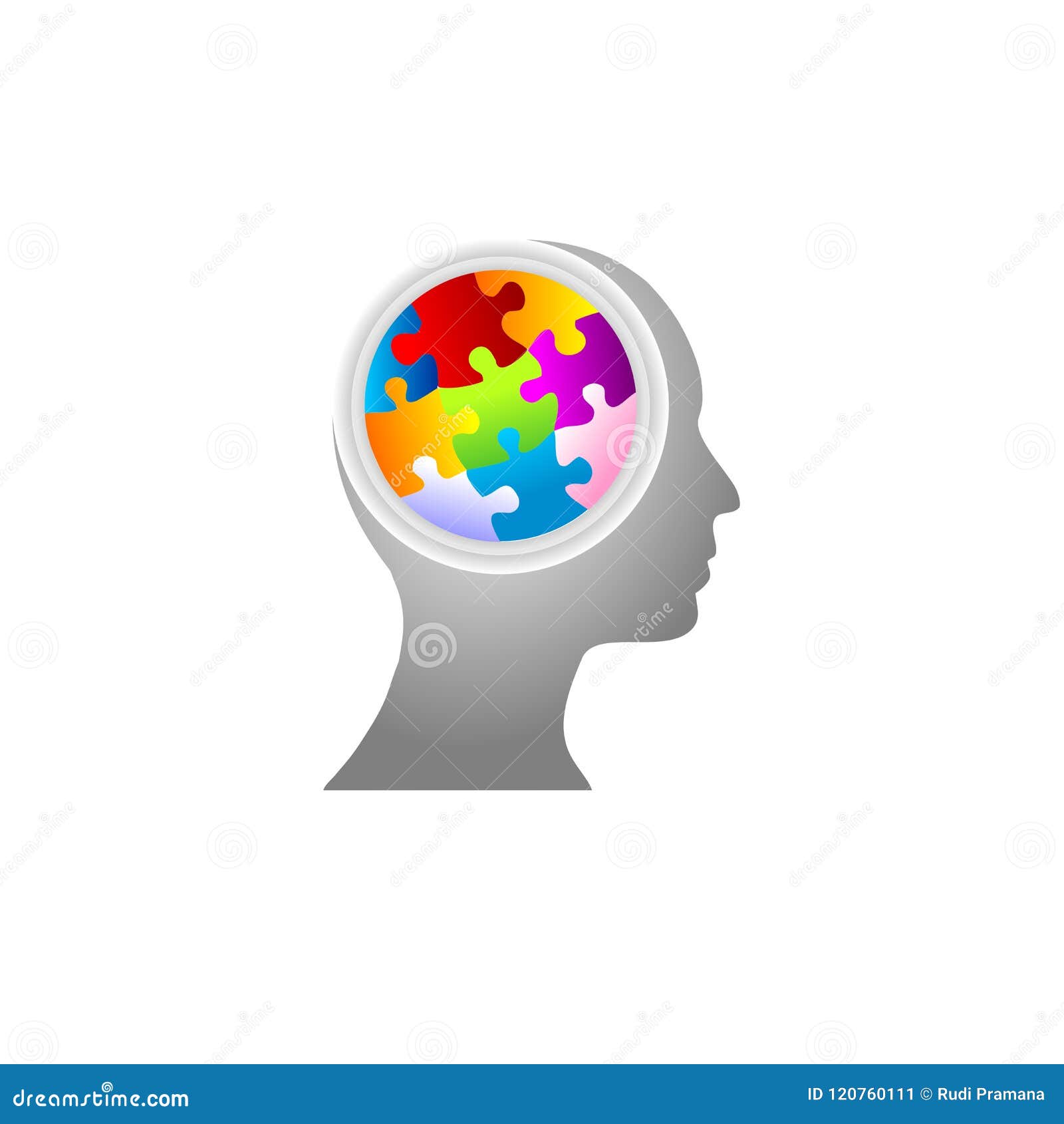Puzzle Mind and Brain Storming Stock Illustration - Illustration of ...