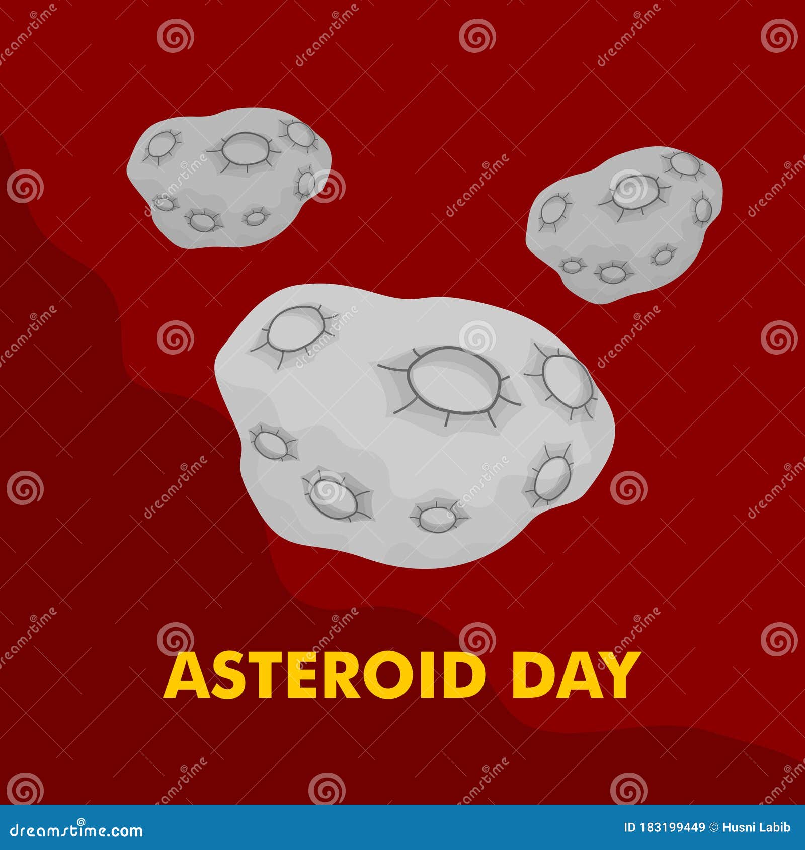 Vector Illustration of Asteroid Stock Vector - Illustration of ...