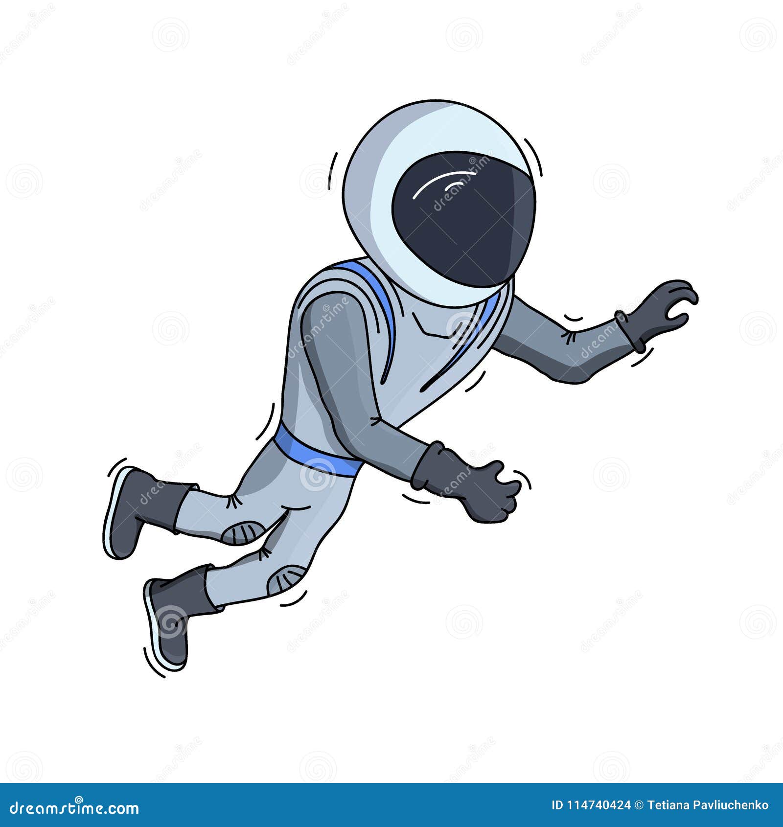 Vector Illustration of Astronaut Floating in Space Stock Vector ...