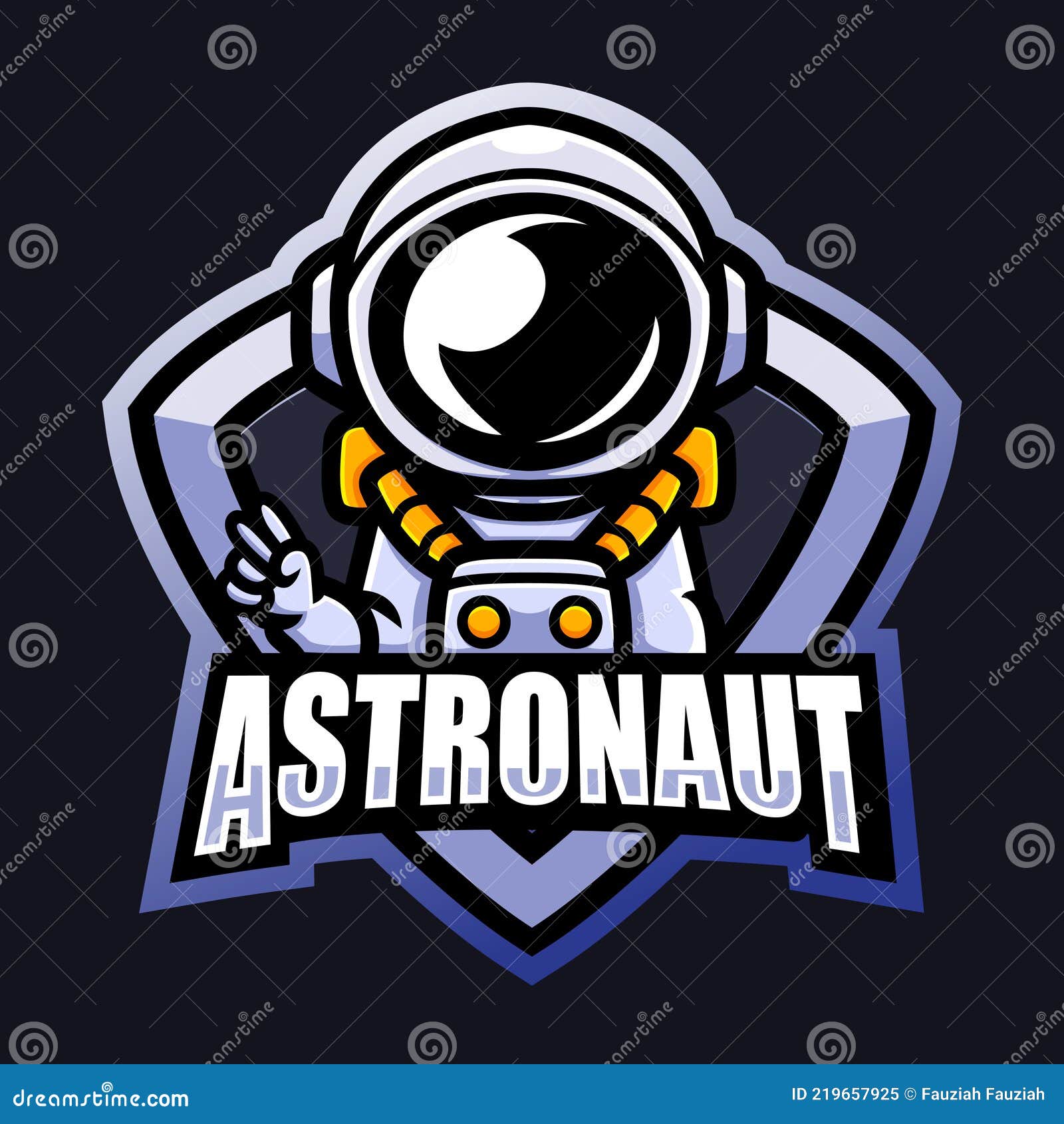 Astronaut Mascot Esport Logo Design Stock Vector - Illustration of ...