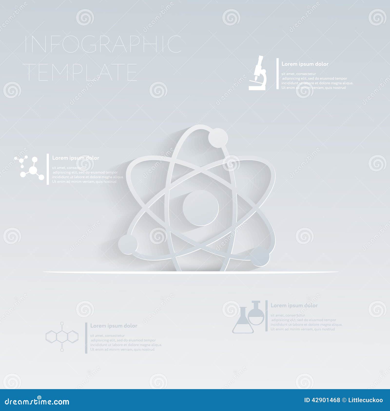 Vector Illustration, the Atom, Molecule. Template Graphic or Website ...