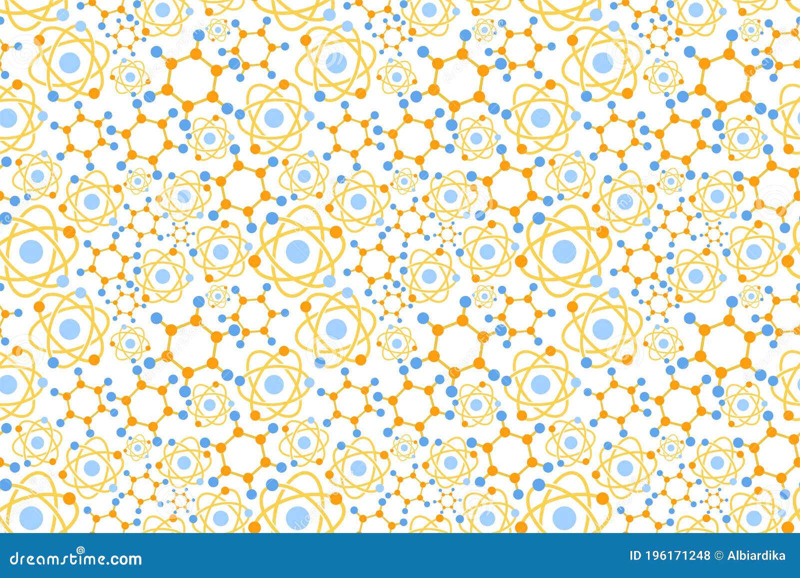 Atom Science Chemistry Structure Repeat Seamless Pattern Doodle Cartoon ...