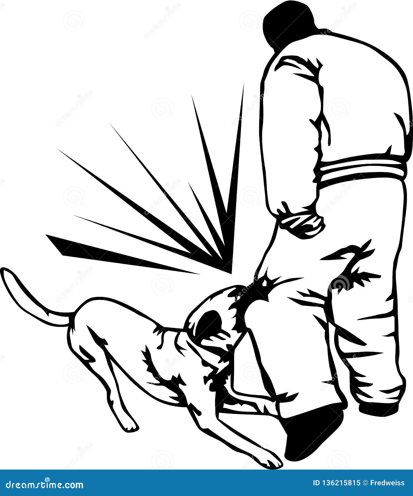 Attack Dog Training Vector Illustration Stock Vector - Illustration of ...