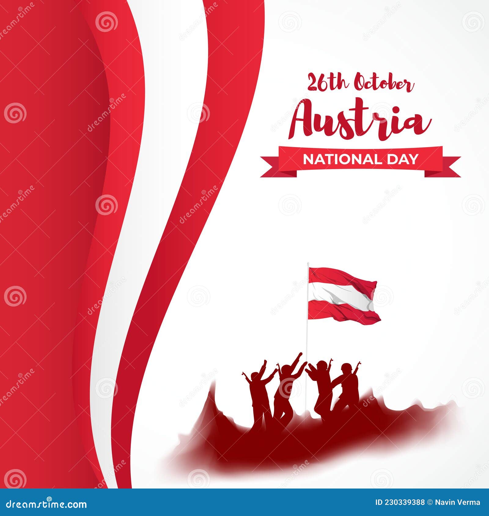 Vector Illustration for Austrian National Day. Stock Vector ...