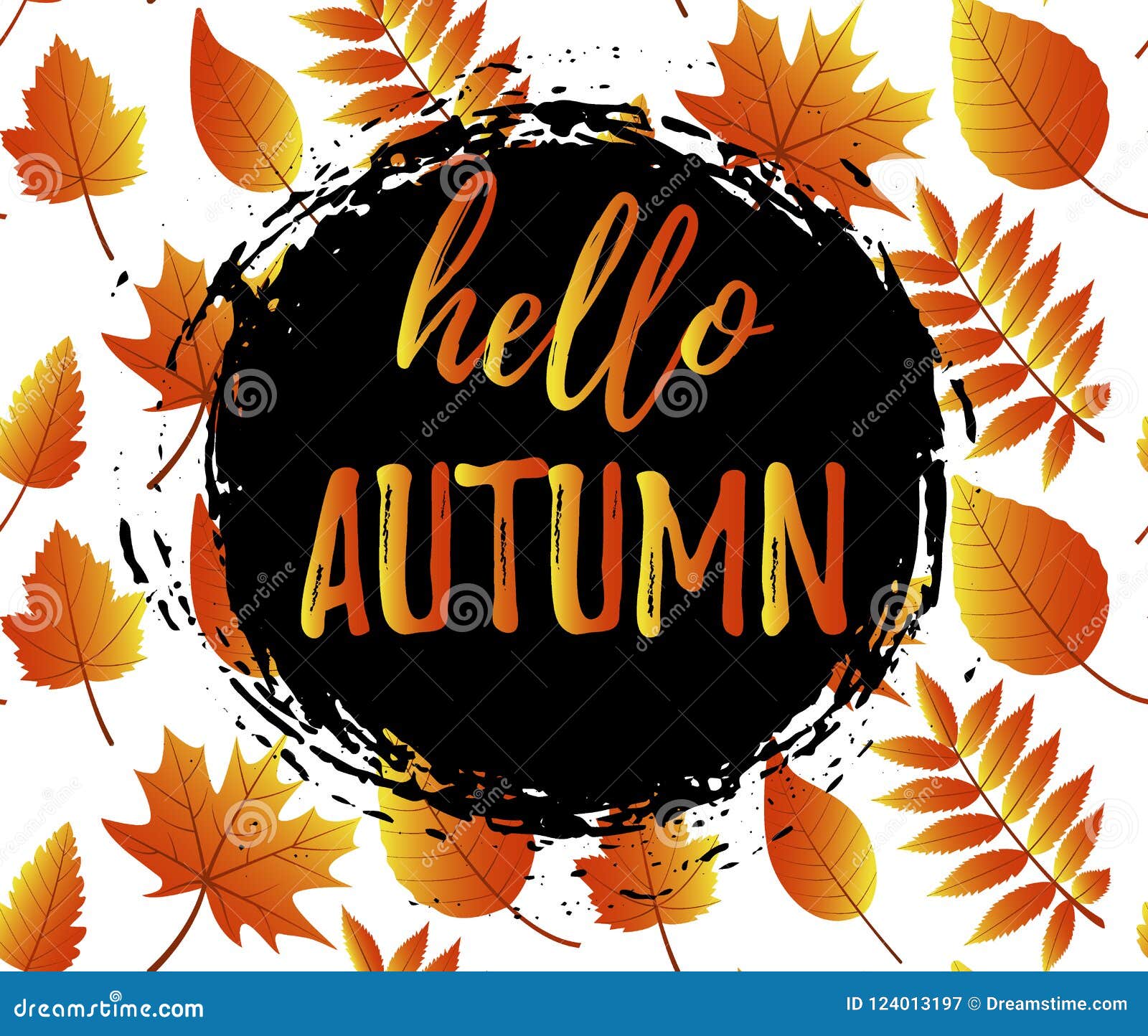 Autumn Background. Autumn Text. Stock Vector - Illustration of frame ...