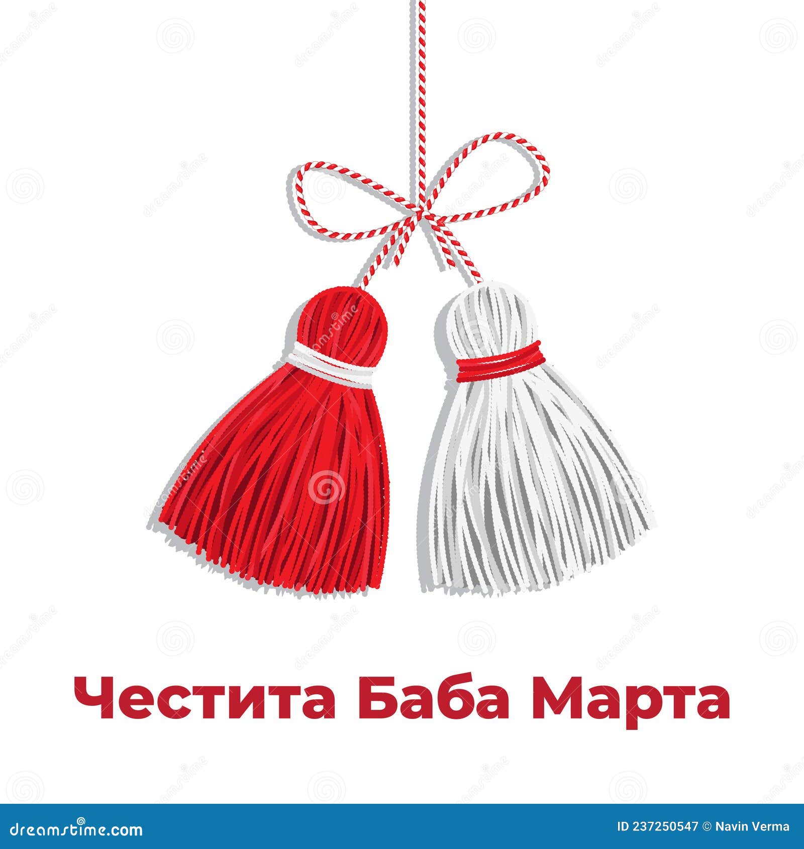 Vector Illustration for Baba Marta Stock Vector - Illustration of ...