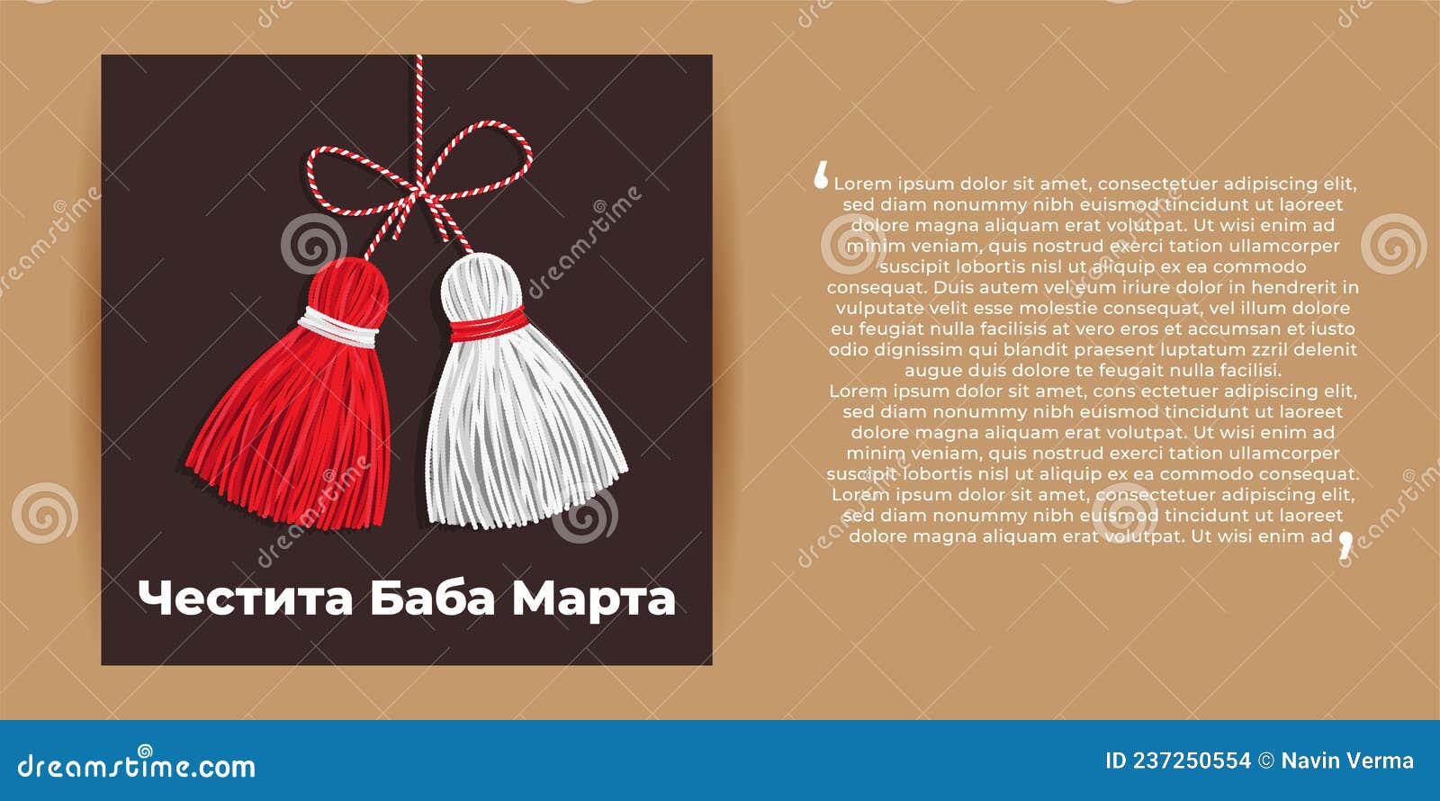 Vector Illustration for Baba Marta Stock Vector - Illustration of ...