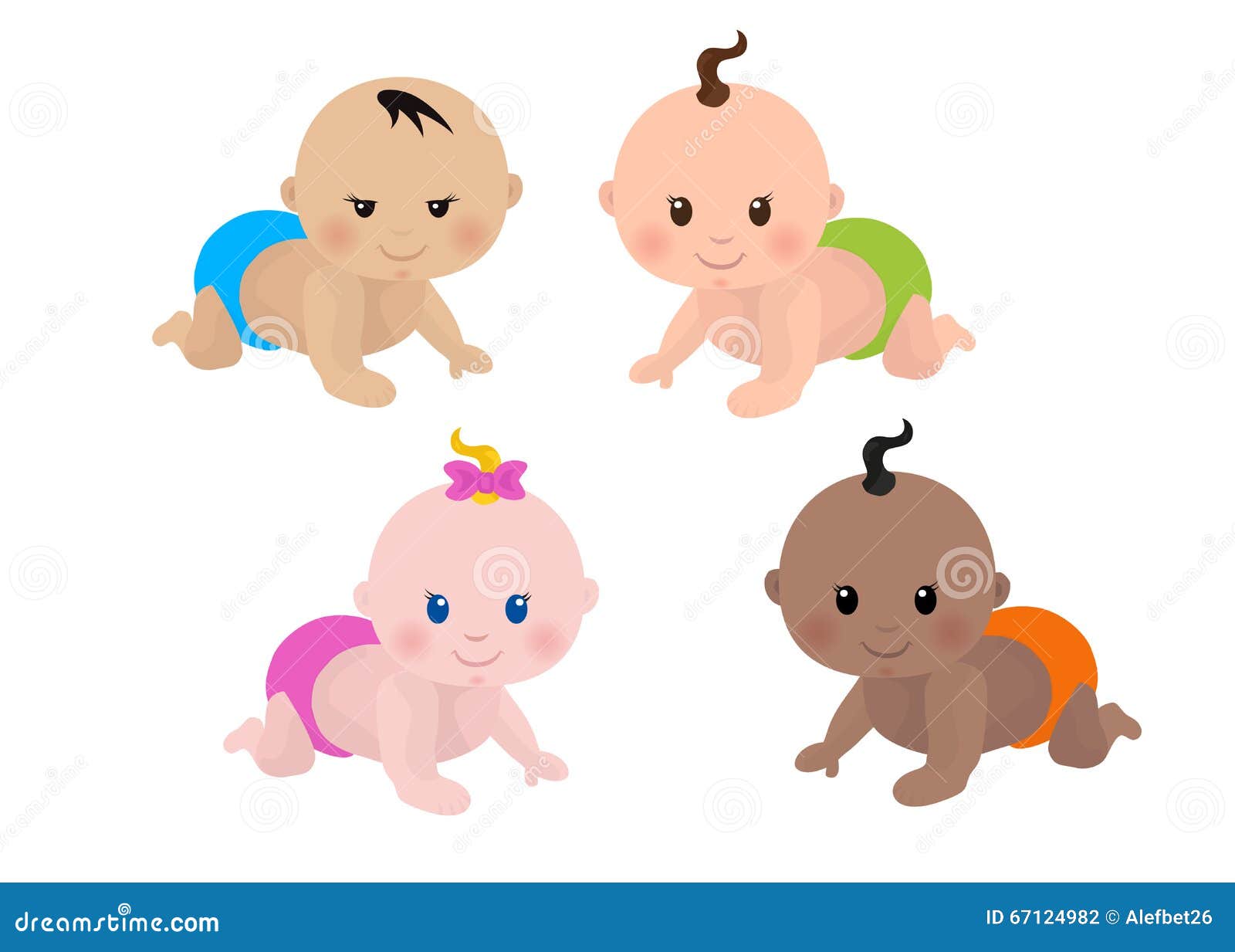 Vector Illustration of Babies Stock Vector - Illustration of childhood ...