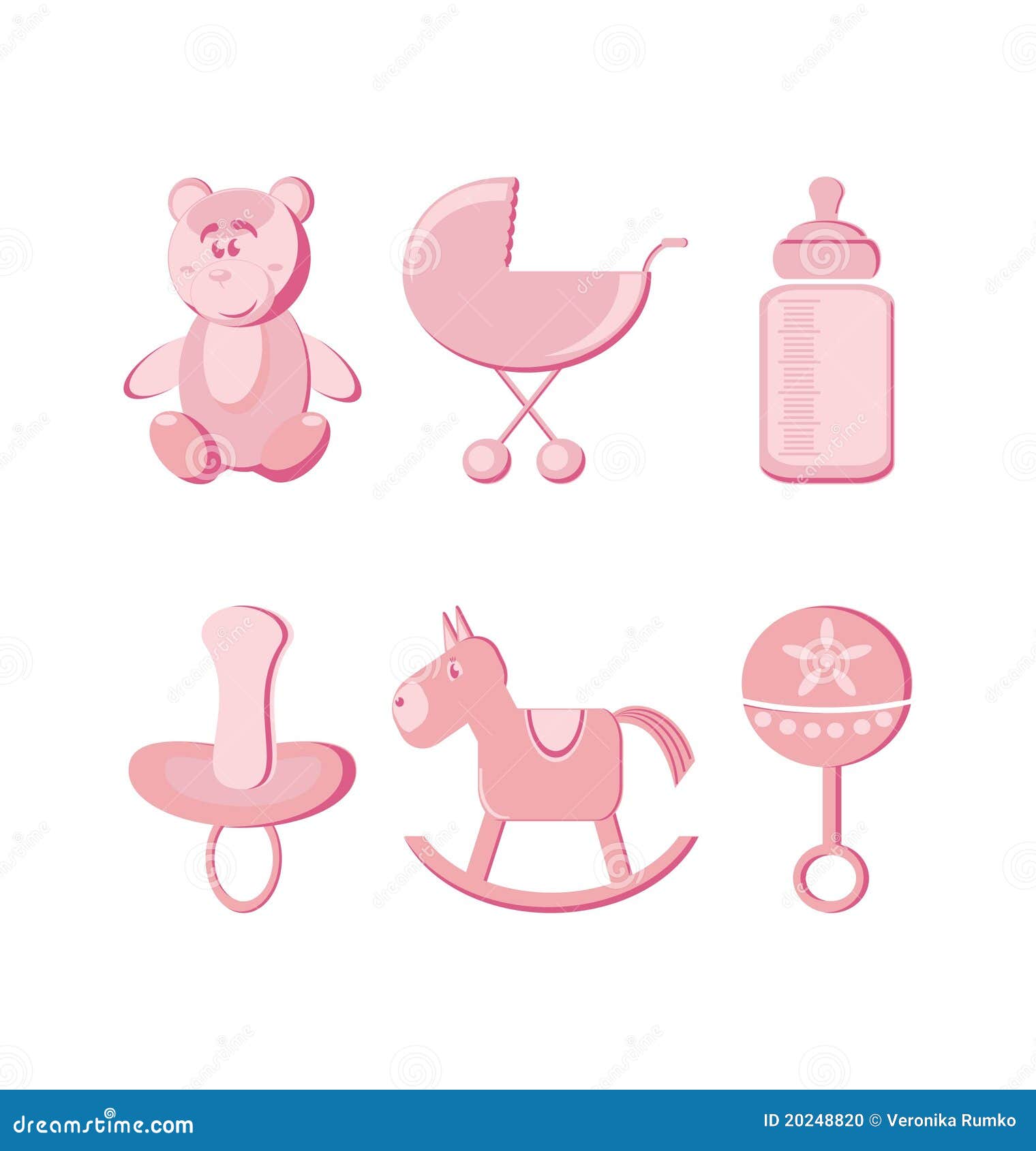 Vector Illustration - Baby Icons Set Stock Vector - Illustration of ...