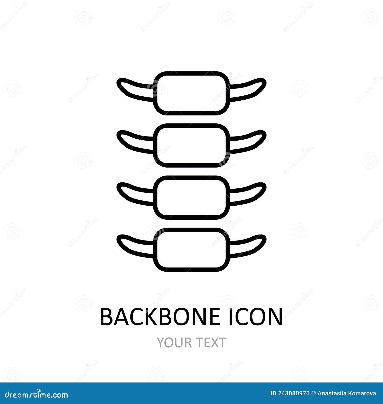 Vector Illustration with Backbone Stock Vector - Illustration of body ...