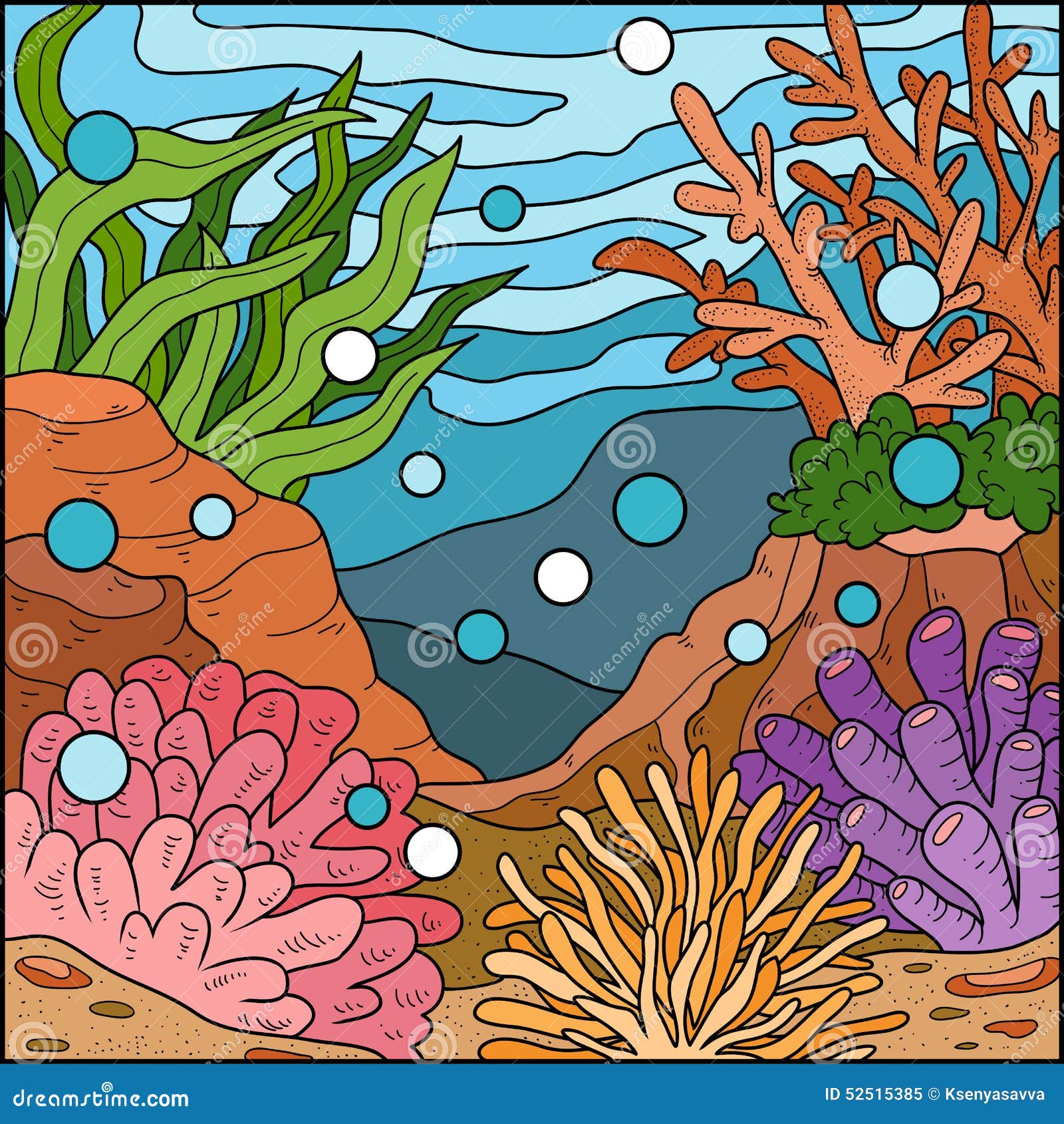 Vector Illustration, Background (coral Reef) Stock Vector ...