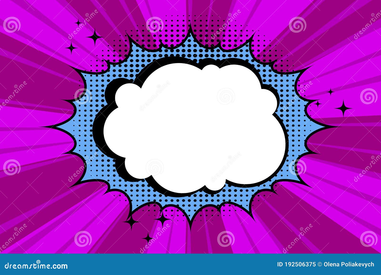 Vector Illustration of a Background from an Explosion. Explosion Bubble ...