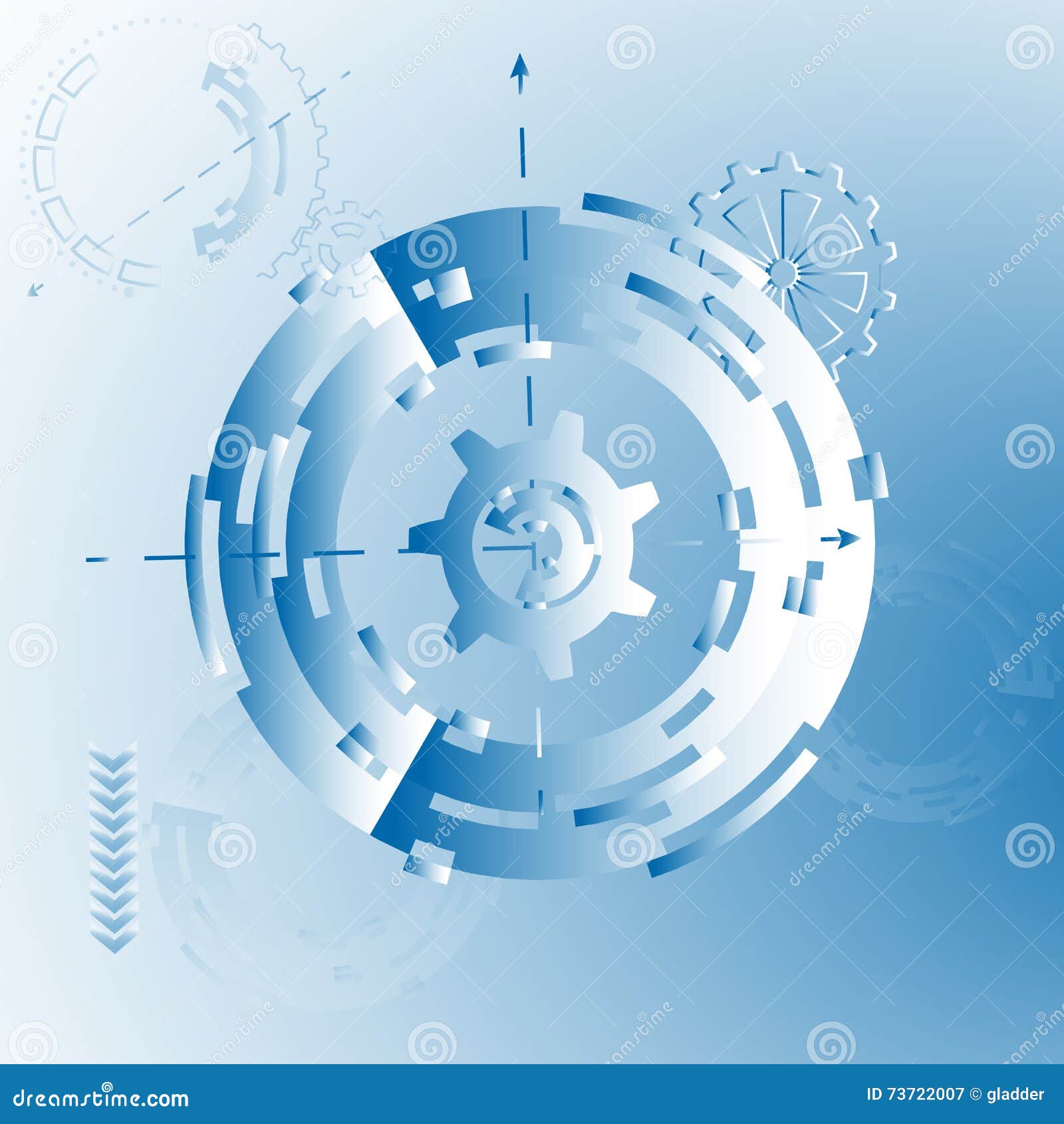 Vector Illustration for Background with Mechanical Gears and Wheels ...