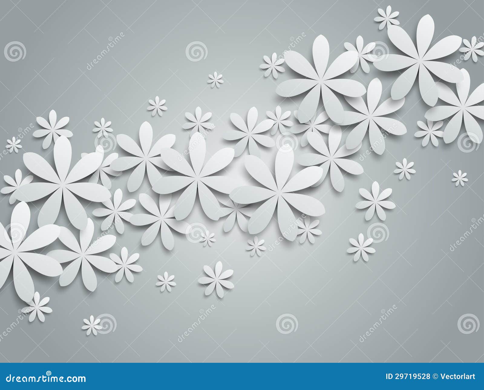 Background with Paper Flowers Stock Vector - Illustration of flower ...