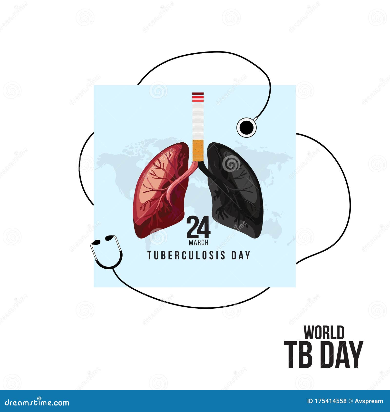 Vector Illustration of a Background for World Tuberculosis Day Stock ...