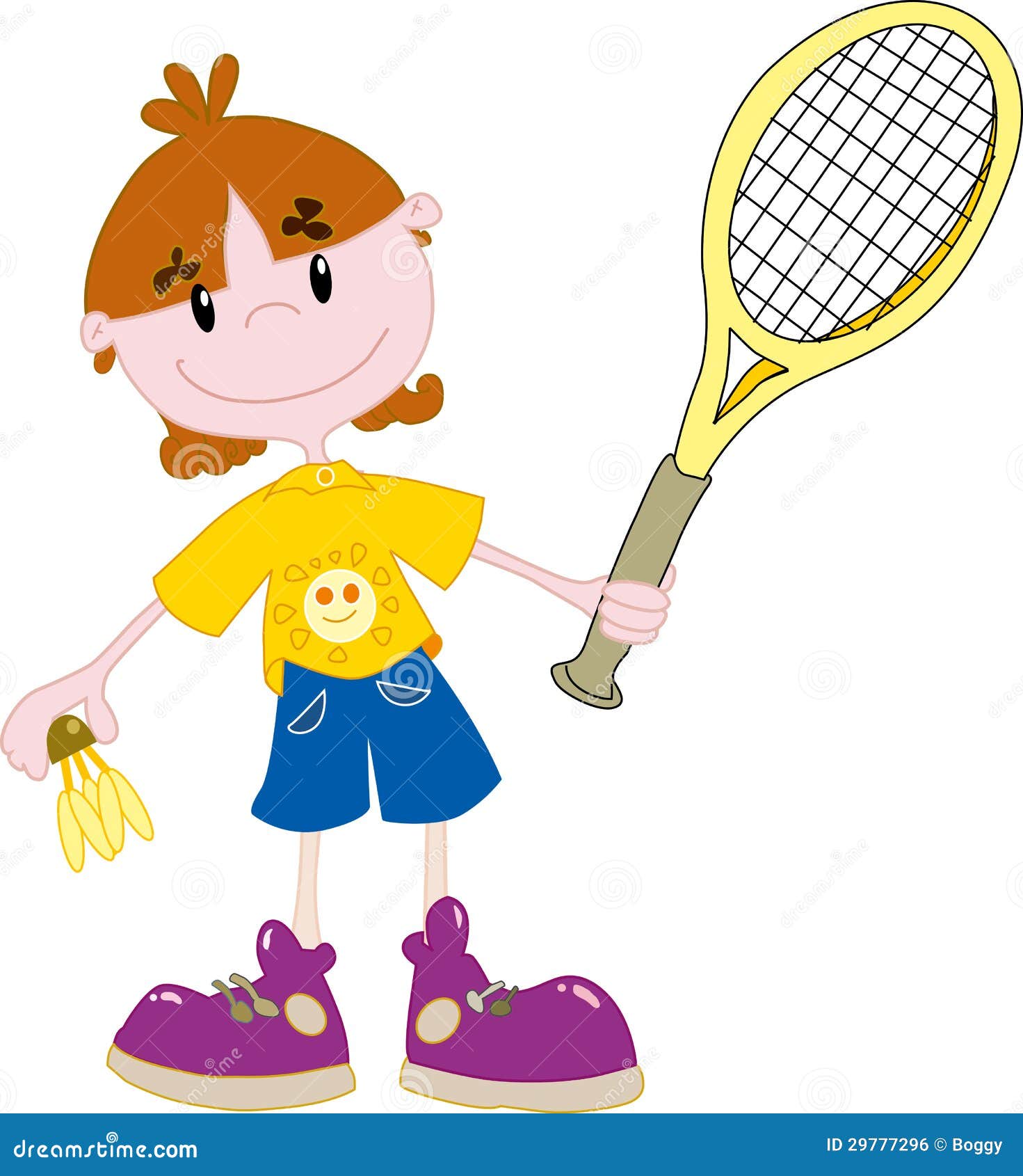 Badminton Girl Player Female Vector. Playing. Athlete In Uniform ...