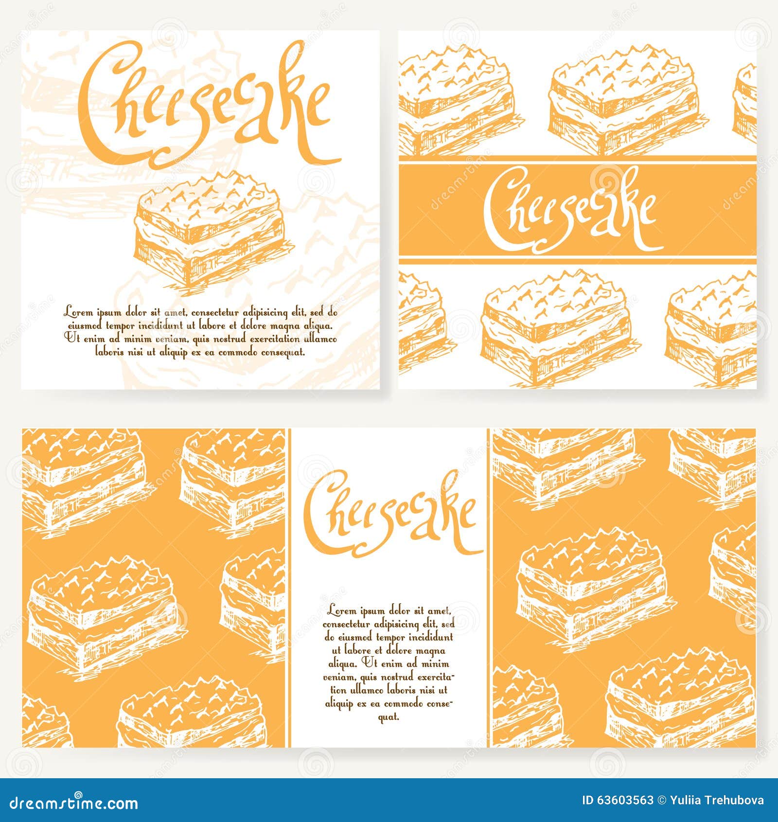 Vector Illustration. Bakery Design. Beautiful Card with Decorative ...