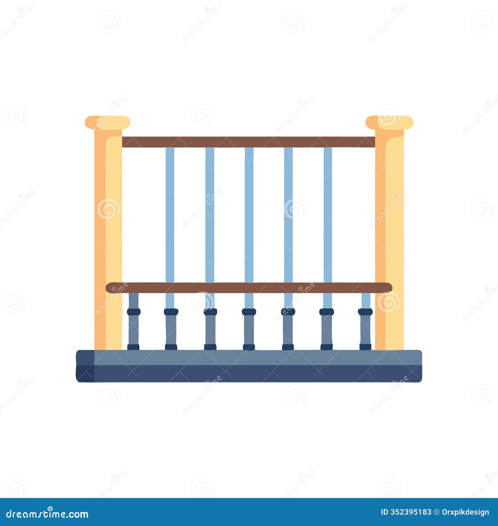Balcony Railing Design Vector Illustration Stock Illustration ...