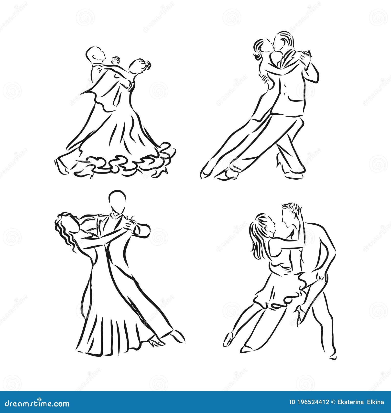 How To Draw Two People Dancing